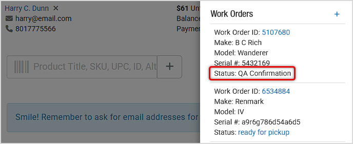 Custom Work Order Statuses